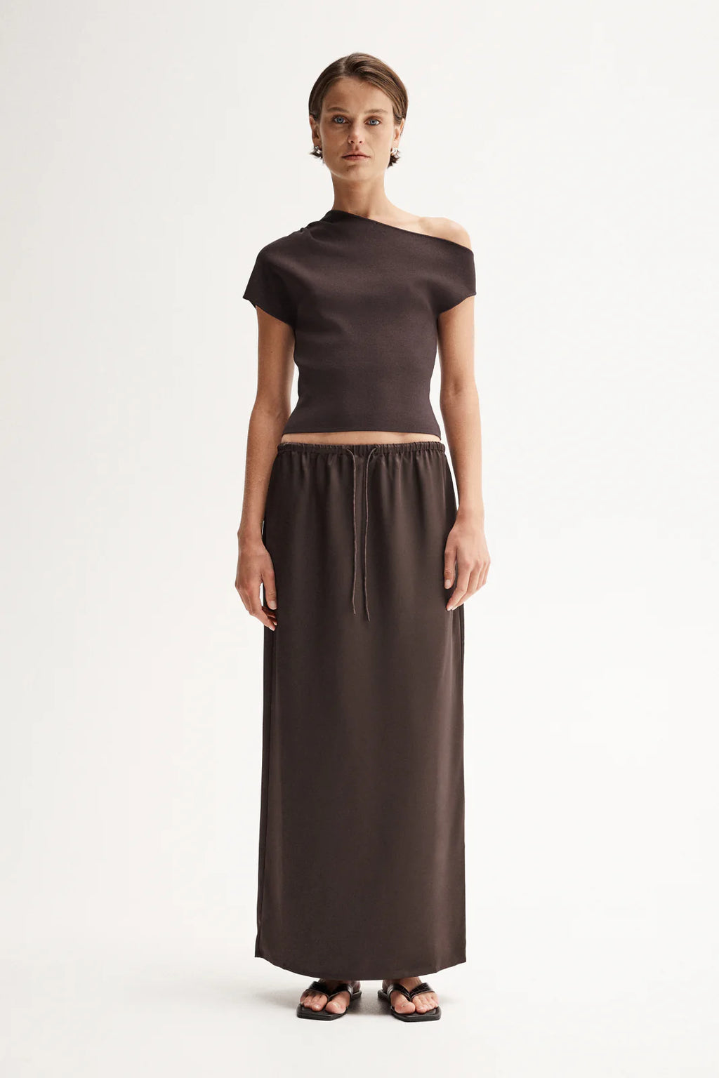 Elka Collective Mina Maxi Skirt - Chocolate – Mason&Francis