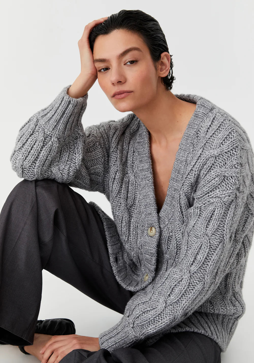 Morrison - Eden Knit Cardigan - Grey – Mason and Francis